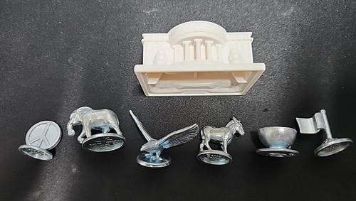 Monopoly House Divided Edition 2019 Game Replacement Set 6 Pawn Tokens ...