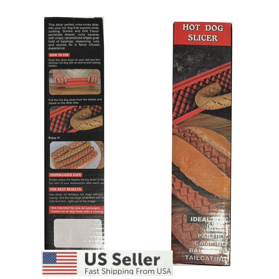 Hot Dog Slicer Hotdog Cutter Tool Sausage Links BBQ Grill Kitchen ...