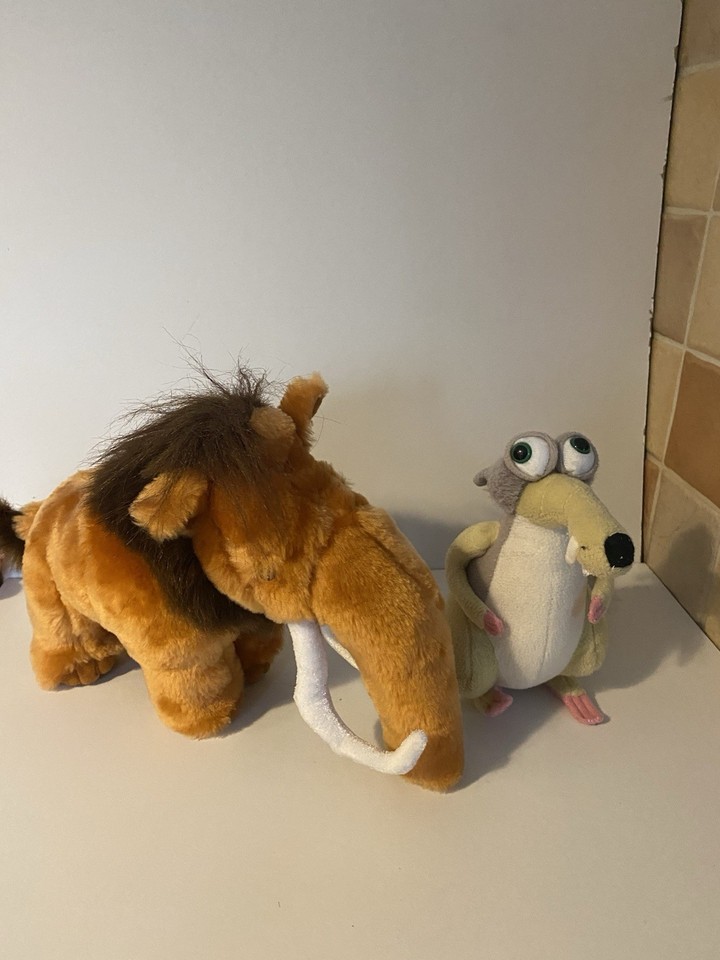 Ice Age Movie Plush Soft Toy Bundle Manny & Scrat | eBay UK