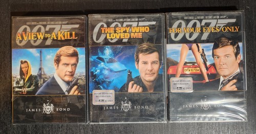 JAMES BOND 007 ROGER MOORE DVD COLLECTION OF 3 VIEW TO KILL,YOUR EYES ...