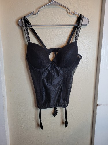 Aubade Paris Bra Corset Lingerie Black Size 36D Sexy … - Gem