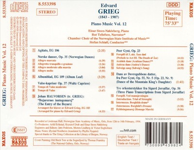 EINAR STEEN-NÖKLEBERG GRIEG: PIANO MUSIC, VOL. 12 NEW CD 730099439824| eBay