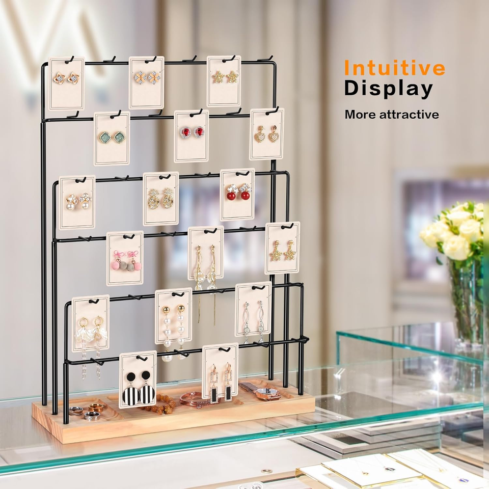 Earring Display Stands for Selling, 36 Hooks Earring Holder Organizer ...