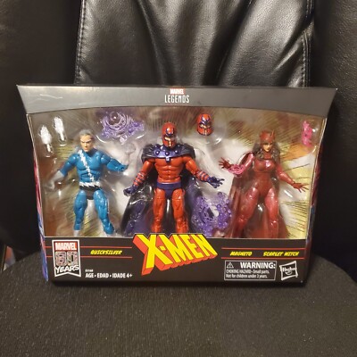 Marvel Legends Family Matters 3 Pack Quicksilver Magneto Scarlet Witch ...