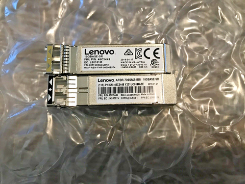 Lenovo IBM 46C3449 10GBASE-SR SFP Short Range Transceiver P/N 46C3448 ...