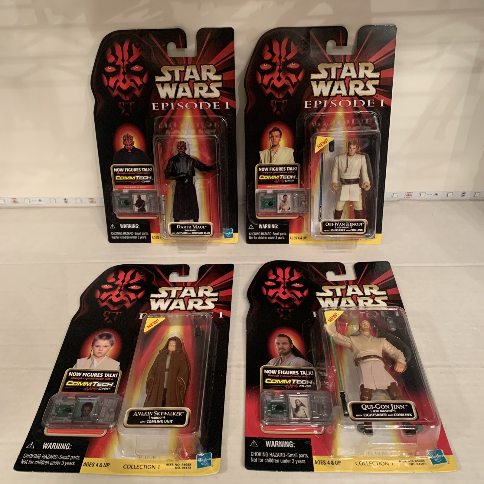Star Wars Episode 1 action 4 figures lot Darth Maul Sith Lord Jedi ...