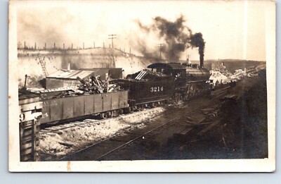 Real Photo Postcard CM&StP Railroad Train Locomotive #3214 | eBay