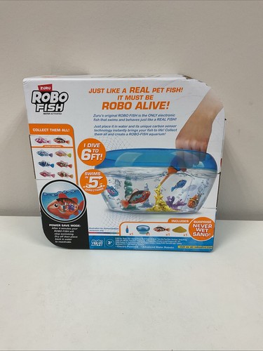 Zuru Robo Fish Water Activated Swim'n Fish Bowl Color Changing Swimming ...