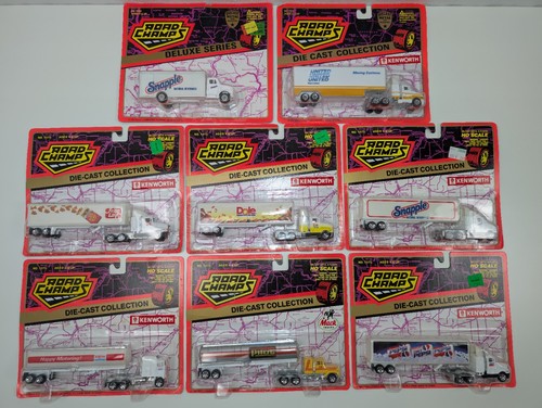 Lot of 8 Road Champs Tractor Trailer HO Scale Exxon Pilot Pepsi Snapple ...