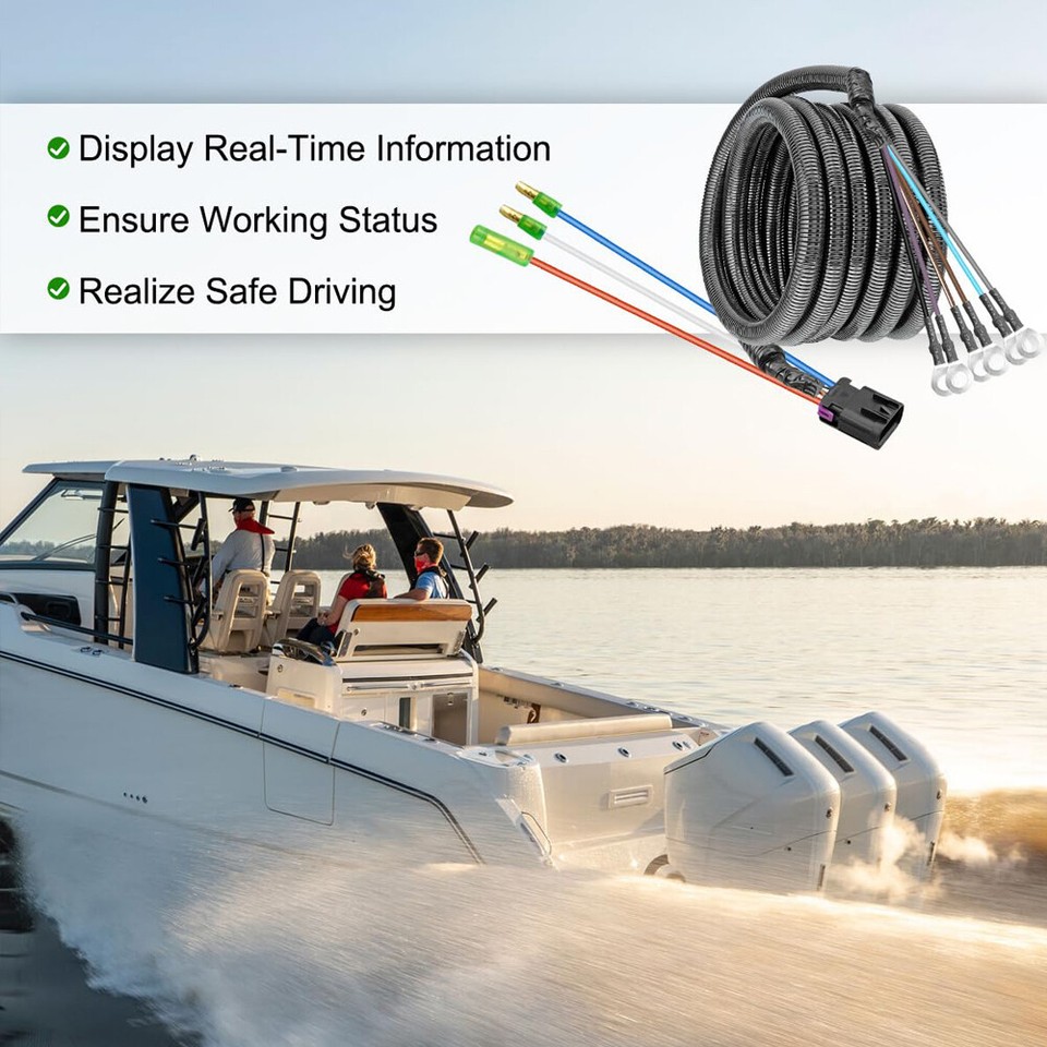 For Mercury Marine Boat Analog Gauge Harness 84-892990T01 | 9-Pin 5 ...