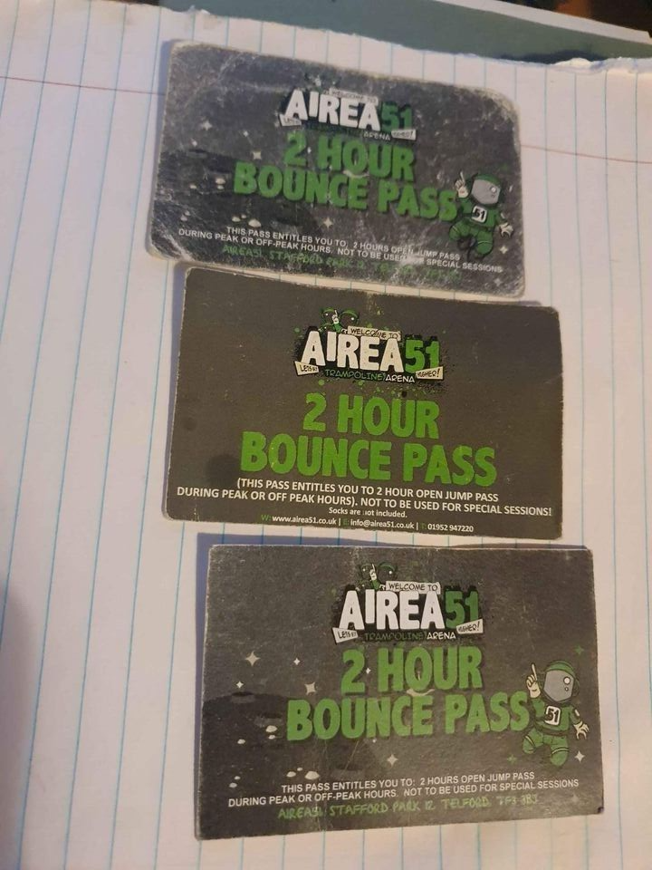 Airea51 Trampoline Park in Telford - 3x 2 Hour Bounce Passes | eBay UK