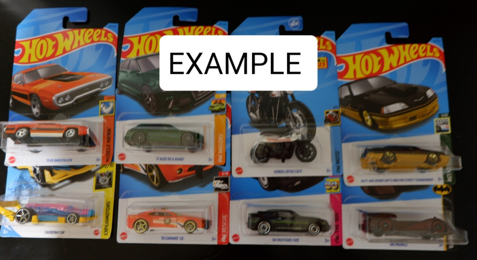 Hot Wheels mystery pack 7-8 per pack (most in packs will be based off ...