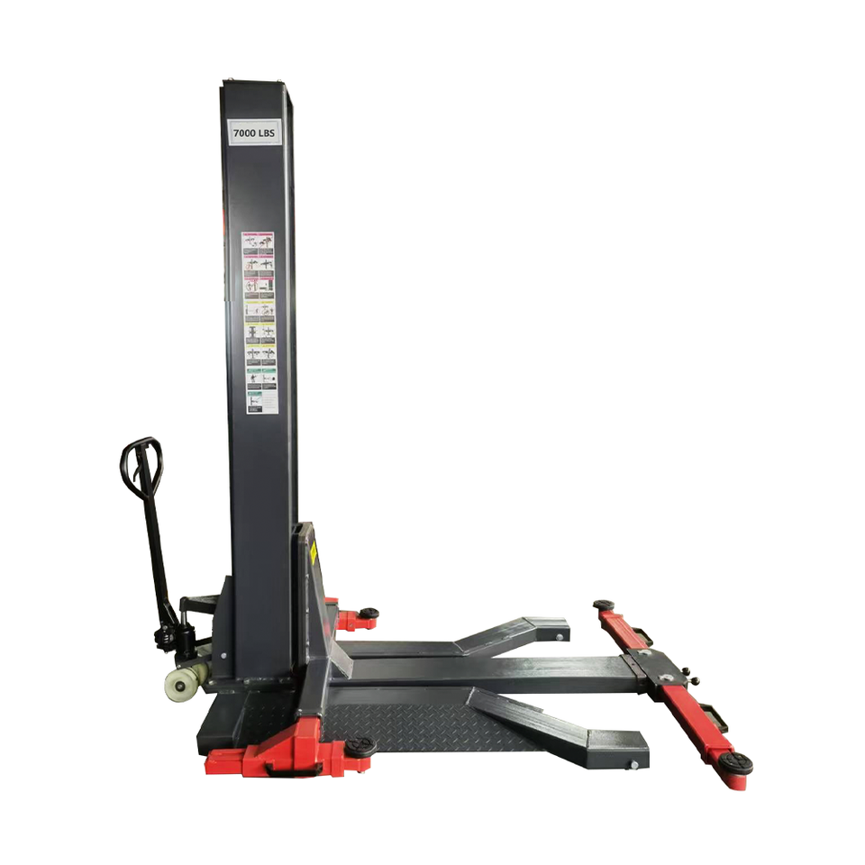 Motooltech SPL700 7000lbs Single Post Lift 110v Hydraulic Portable Lift ...