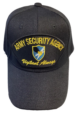 U.S. ARMY - ARMY SECURITY AGENCY (ASA) Military Ball Cap - BLACK | eBay
