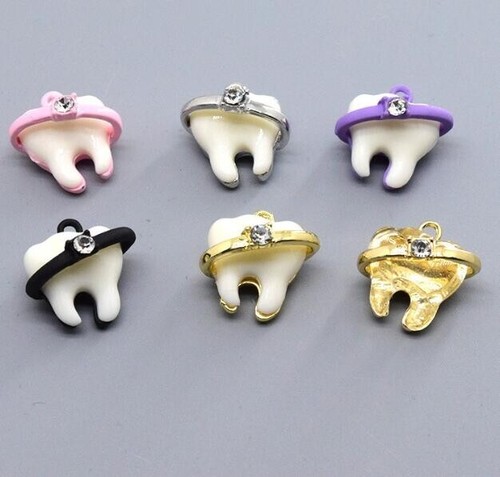 new lot 50 pcs cartoon cute teeth mix Metal Charm Pendant DIY Jewelry ...