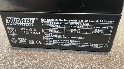 UltraTech UT-1213 12V 1.3Ah Sealed Lead Acid Replacement Battery | eBay