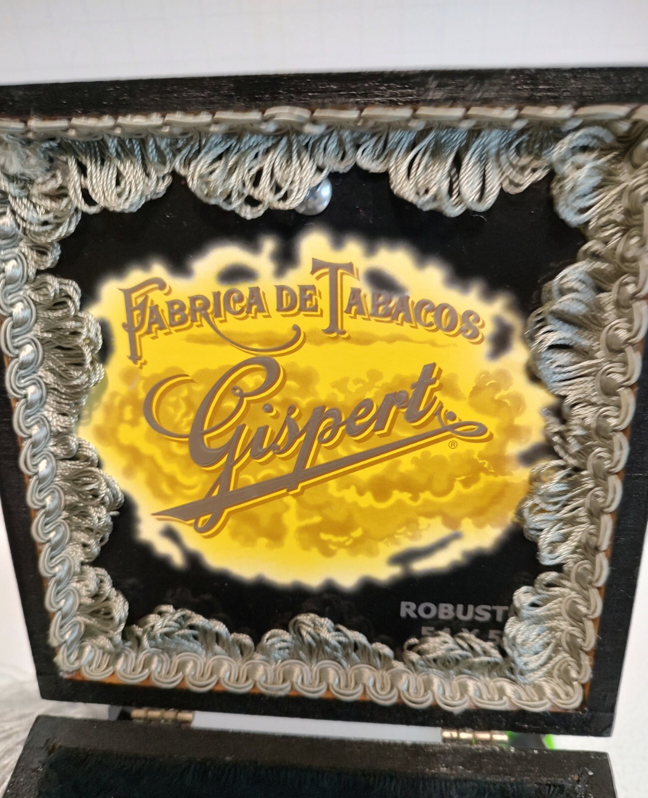 Gispert Fabrica De Tabacos Cigar Box Handbag Black Purse Bead Handle ...