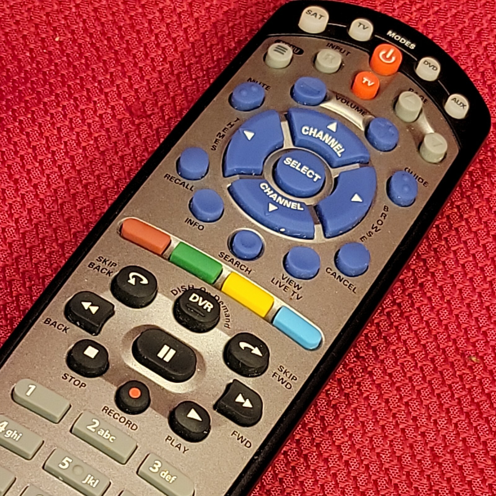 DISH NETWORK 21.1 IR/UHF Pro Remote TV2 Control OEM dvd satellite aux ...
