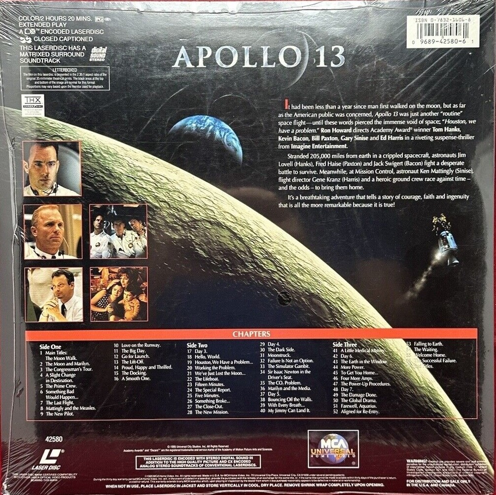 APOLLO 13 2-disc Laserdisc Signature Collection Letterboxed UPC ...