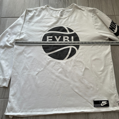 Nike EYBL Long Sleeve Shirt White Basketball 3XL Rare Elite Youth ...