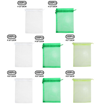 100Pcs Fruit Protecting Bags Plants Barrier Bag 3 Sizes Tree Netting ...