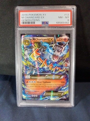 2016 POKEMON XY GENERATIONS M CHARIZARD EX HOLO 12/83 PSA Graded Blue ...