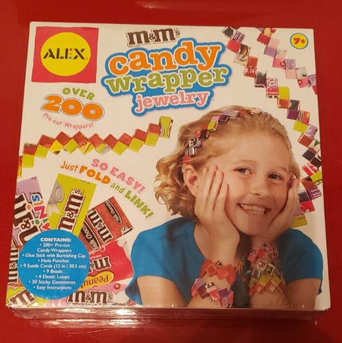 ALEX M&M's Candy Wrapper Jewelry...Over 200 Pre-Cut Wrappers...Kids ...