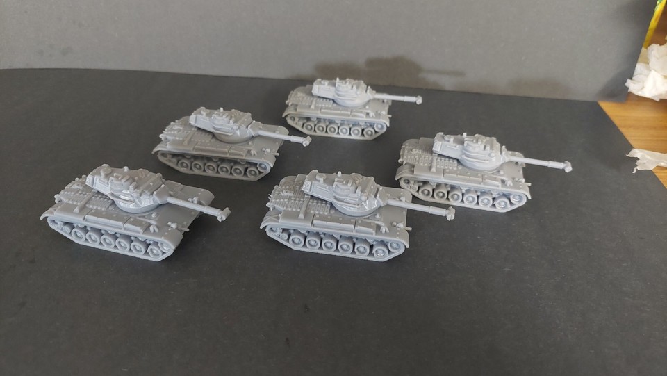 Team Yankee U.S. M47 Patton MBT tank Platoon lot X5 resin 1/100th scale ...