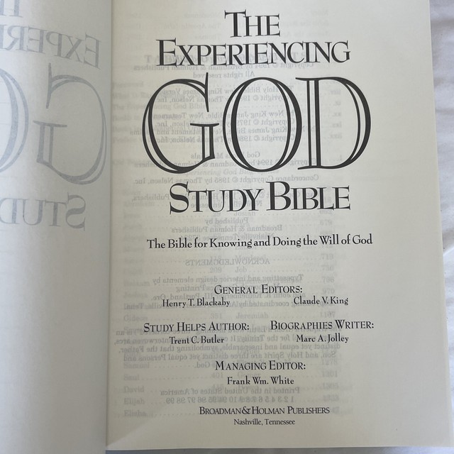 The Experiencing God Study Bible (1994, Hardcover) for sale online | eBay