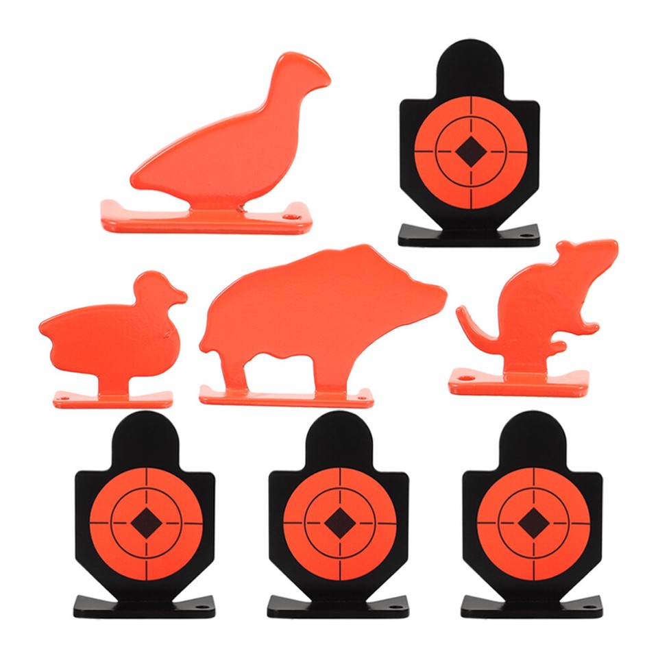 8pcs Stainless Steel Targets Small Duck Rat Pig Human Shaped Targets ...