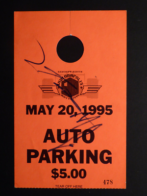 MIKE GROFF RACECAR DRIVER RARE SIGNED INDIANAPOLIS PARKING STUB | eBay