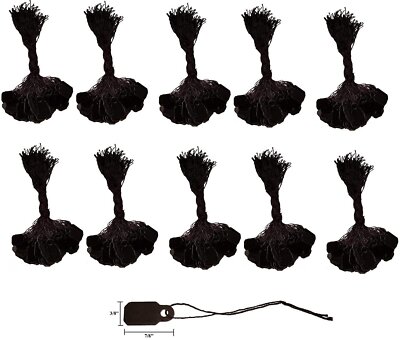 888 Display USA 1000 Black Plastic String Price Tags Jewelry Clothing ...