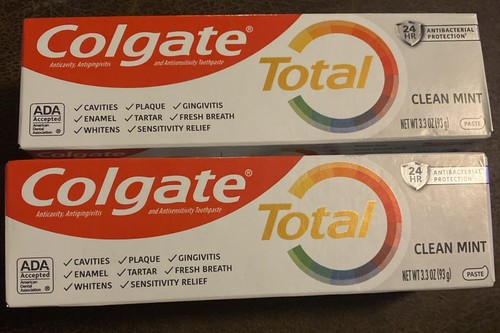 2x COLGATE Total Whole Mouth Health Toothpaste 3.3oz 12hr Exp October ...