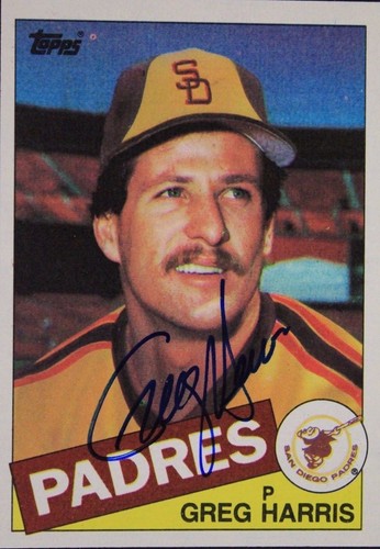 Greg Harris Padres Rookies Twins Autographed 1985 Topps #242 Signed ...