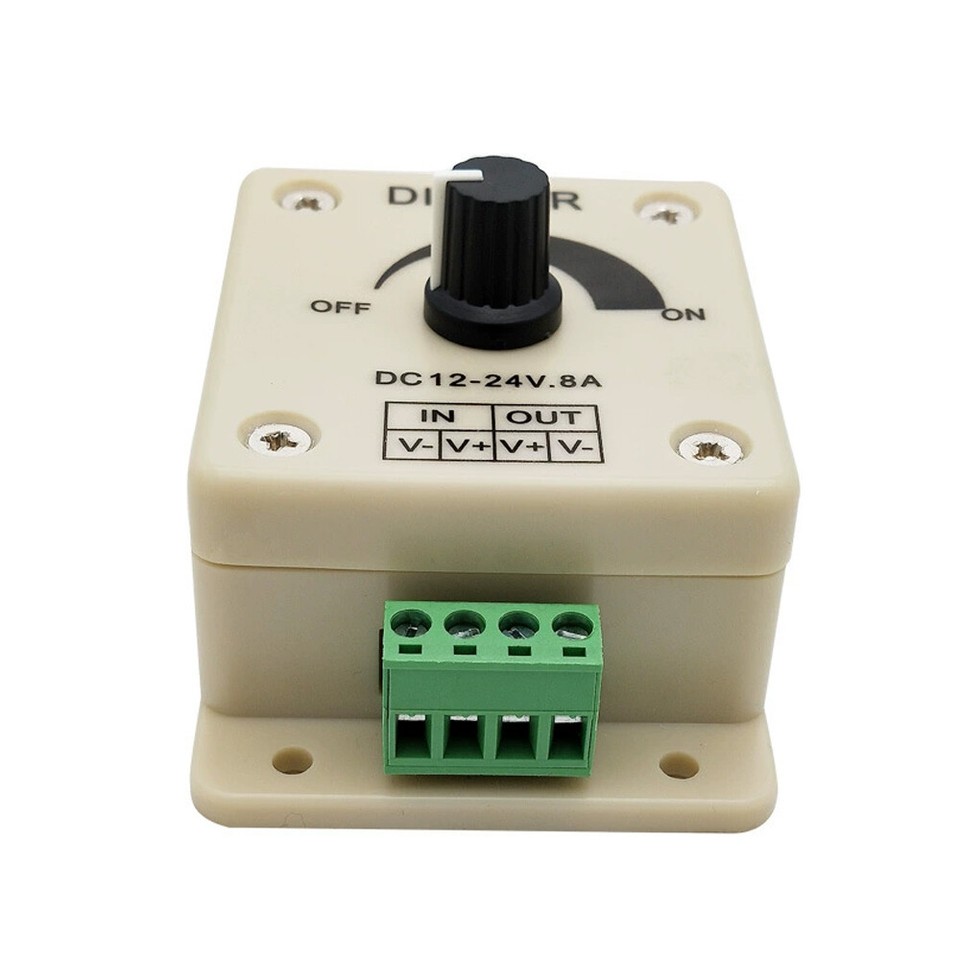 3Pcs Manual Dimmer Switch for LED Strip Light, 12V 8A Mountable with ...