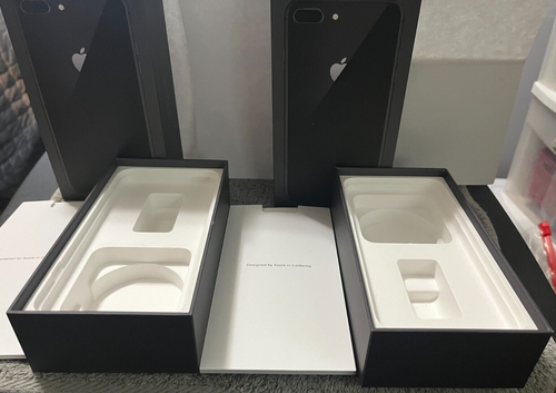 Apple iPhone 8 Plus Boxes (lot Of 2) Only (64 Gig) Black mint condition ...