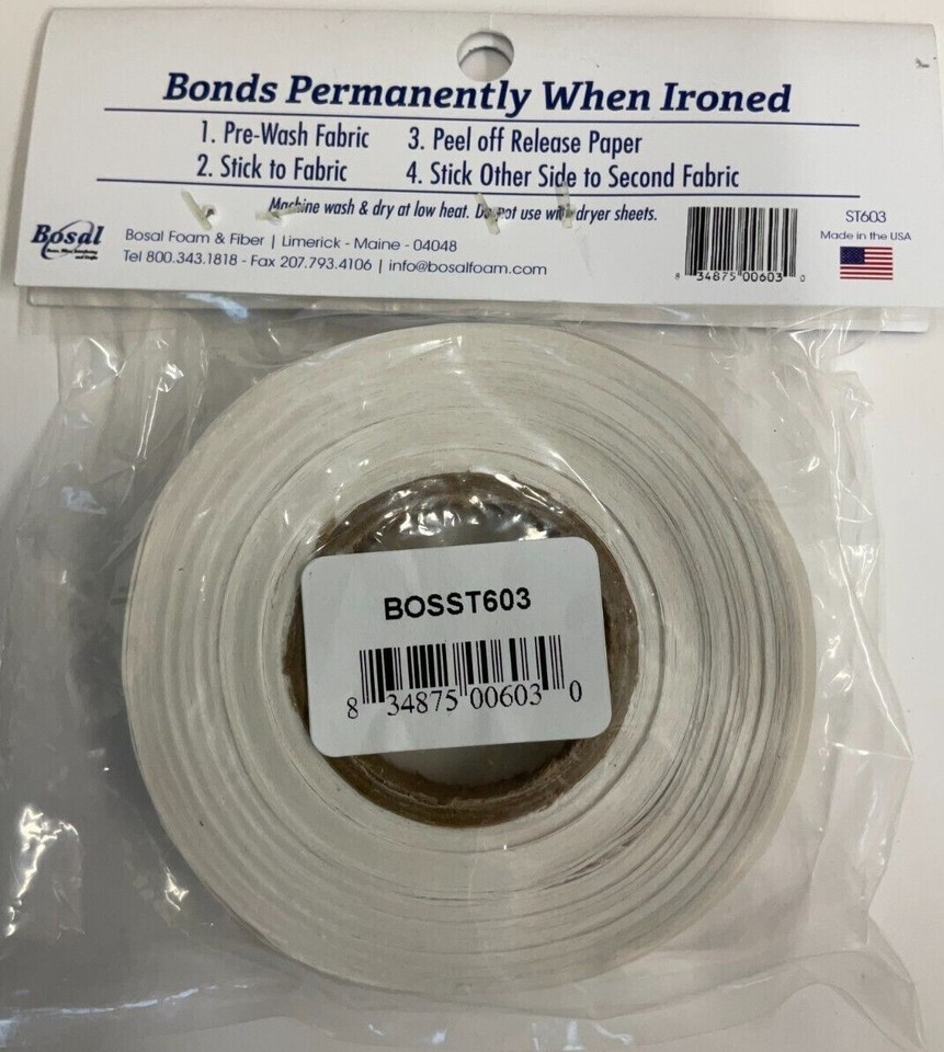 BOSAL #BOSST603 SPLENDID TAPE - PAPER BACK FUSIBLE WEB ADHESIVE, 1/2" x 25 yds | eBay