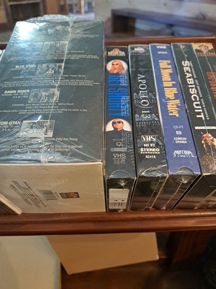 Big Lot Of Sealed VHS Tapes. John Wayne, Clint Eastwood, Tom Hanks ...