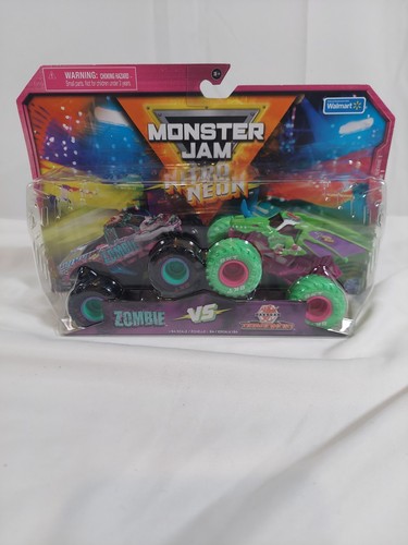 2022 MONSTER JAM - NITRO NEON 2 PACK - ZOMBIE VS. BAKUGAN DRAGONOID ...