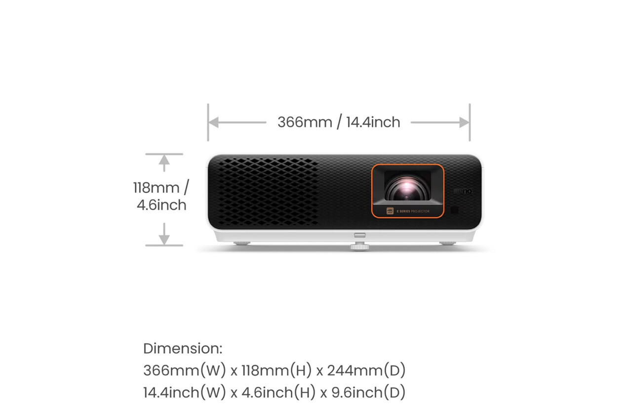 BenQ X500i True 4K Gaming Console Projector Short Throw 4ms 5Wx2 Spkr ...