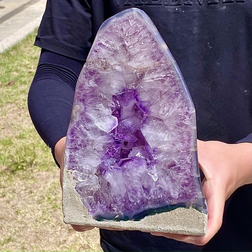 8.91LB Natural Brazilian Amethyst Crystal Cave Stone Cluster Quartz ...
