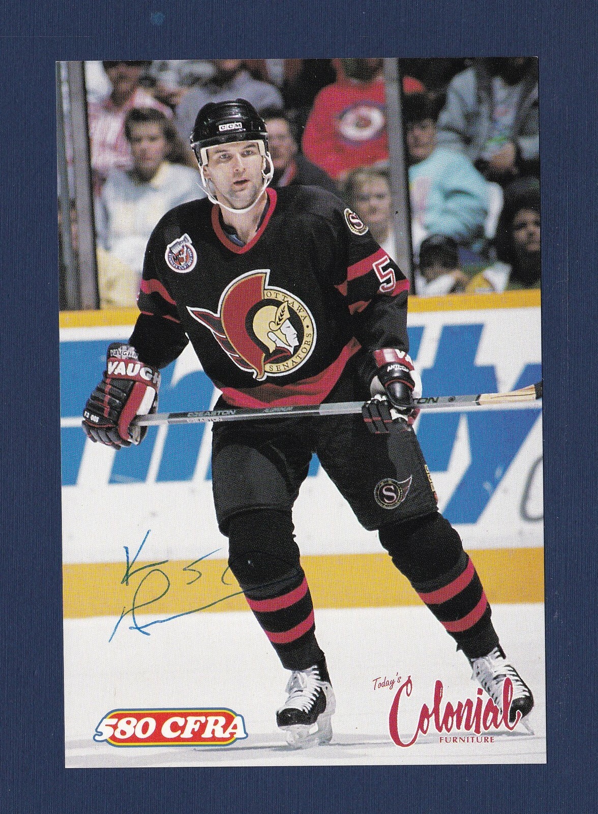 Ken Hammond signed Ottawa Senators team issued hockey postcard | eBay