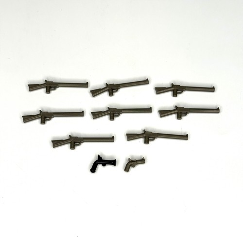 (10) Vintage LEGO Dark Grey Gun Rifles Pistols Lot Western Adventurers ...