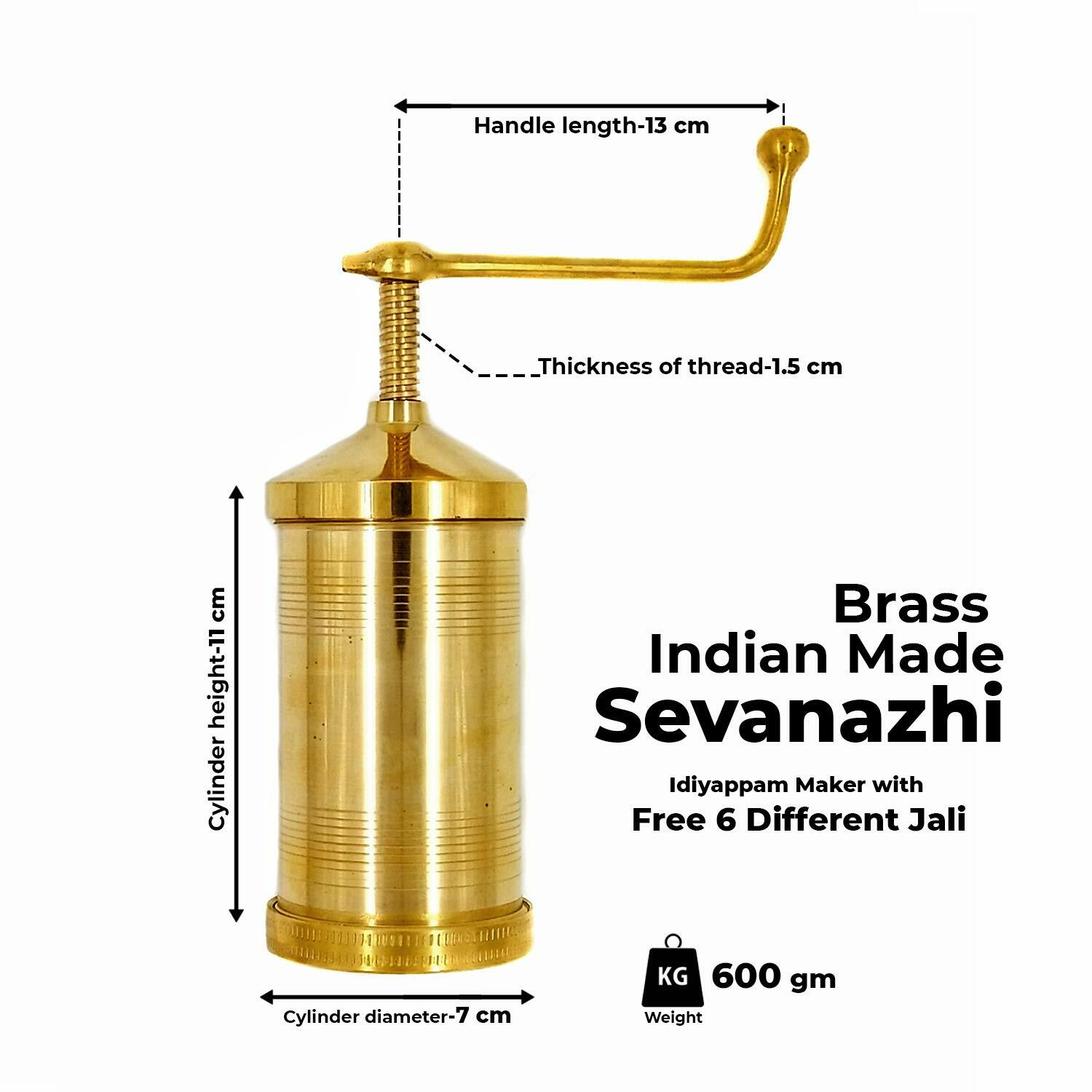 Brass Indian Made Sevanazhi Chakli Press Sancha Gathiya Idiyappam Maker ...