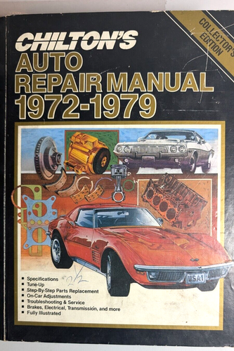 Chilton's Auto Repair Manual 1972-1979 Collector’s Edition Hardcover ...