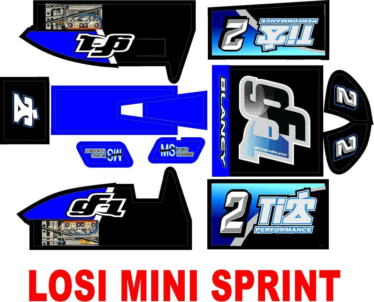 losi mini sprint, slider 1/18 wrap kit decal sticker DALE BLANEY GFI | eBay
