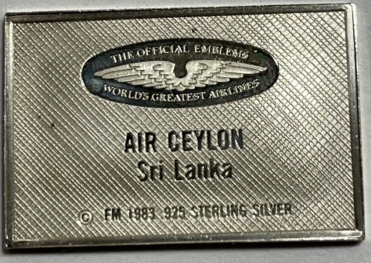 Air Ceylon - Franklin Mint Sterling Emblems of the World Greatest ...