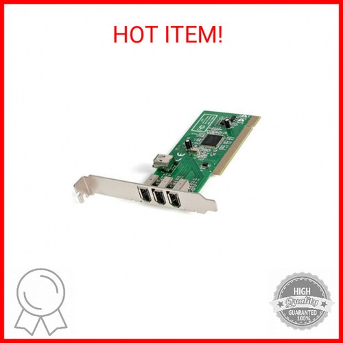 StarTech.com 4 port PCI 1394a FireWire Adapter Card - 3 External 1 ...