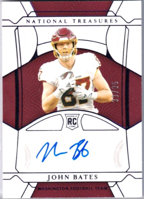 2021 National Treasures JOHN BATES RC Auto #xx/35!!! Commanders | eBay