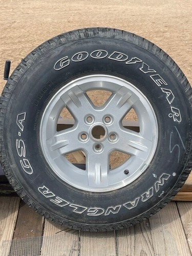 Jeep Wrangler 15” OEM Wheel Rim 15x8 W/ Goodyear Wrangler GSA Tire 30x9 ...